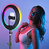 Кільцева лампа RGB, 26см, від USB + пульт, LJJ-26 / Селфі лампа / LED лампа кільцева ...