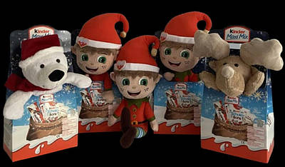 Набір Kinder Maxi Mix з м'якою іграшкою ельф дівчинка 133g новорічний ...