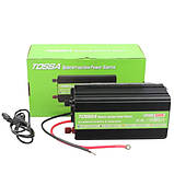 Перетворювач напруги 12-220В 1500Вт з функцією UPS Tossa TAU1500L Чорний з салатовим по лучшей ...