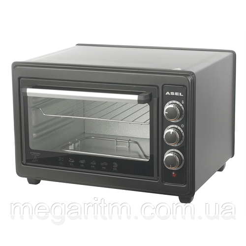 Электропечь, объем 33 л, мощность 1300 Вт; мод. AF33-23; ТМ ASEL Asel AF33-23_антрацит, цена ...