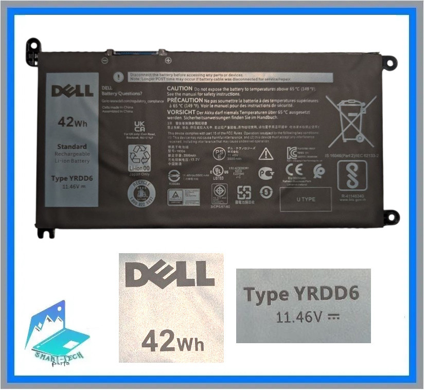 Оригінальна батарея для ноутбука YRDD6 Dell Vostro 15 3501 3591 ...
