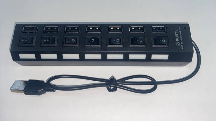 USB HUB на 7 портів із перемикачем для ПК, ціна: 190 ₴, купити на Prom.ua