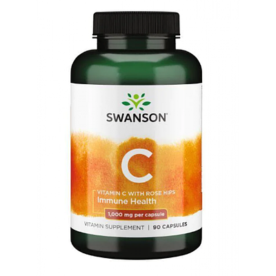 Вітамін C Swanson Vitamin C with Rose Hips 1000 мг 30 капсул SWA-11251 ...