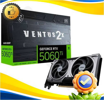 Видеокарта GeForce RTX 5060 Ti 16GB MSI Ventus 2X OC Plus (RTX 5060 Ti ...