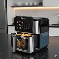 Аерофритюрка Rainberg RB-2321 4200 Вт 12.5 л сенсорна 2 Тена OT-83 ...