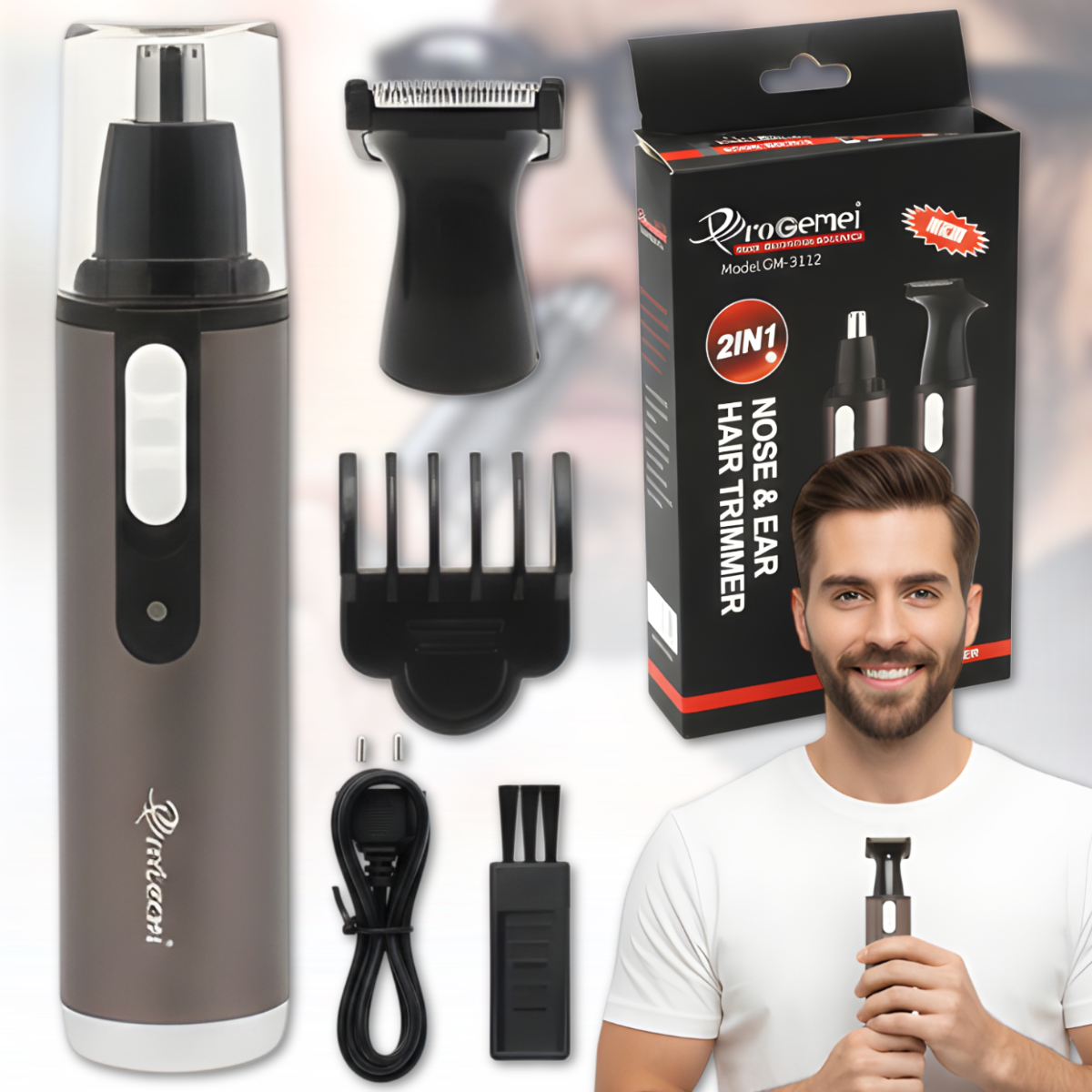 Акумуляторний тример для гоління та видалення волосся в носі з ...