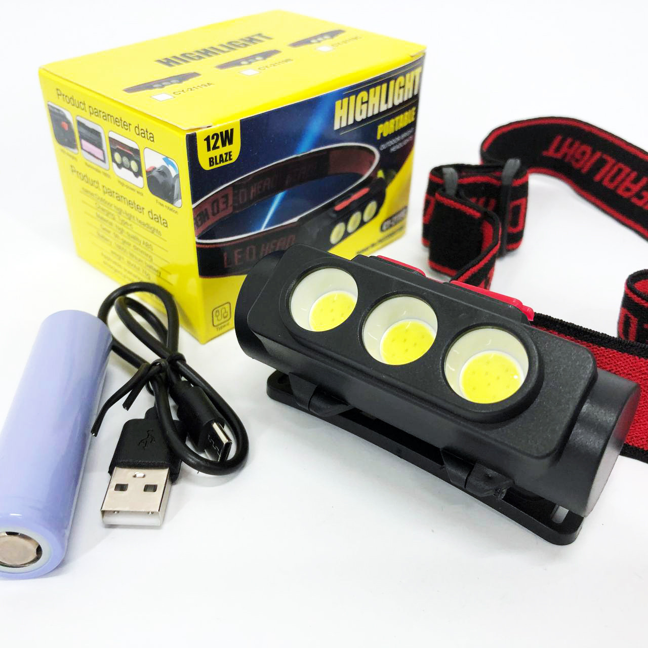 Фонарь налобный аккумуляторный PLD-2119C, Фонарик военный светодиодный ...