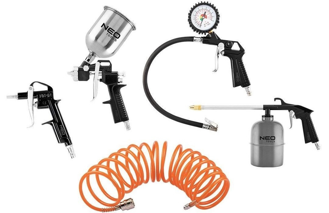 Набор пневматических инструментов Neo Tools, 5 предметов Topor - Гарант ...