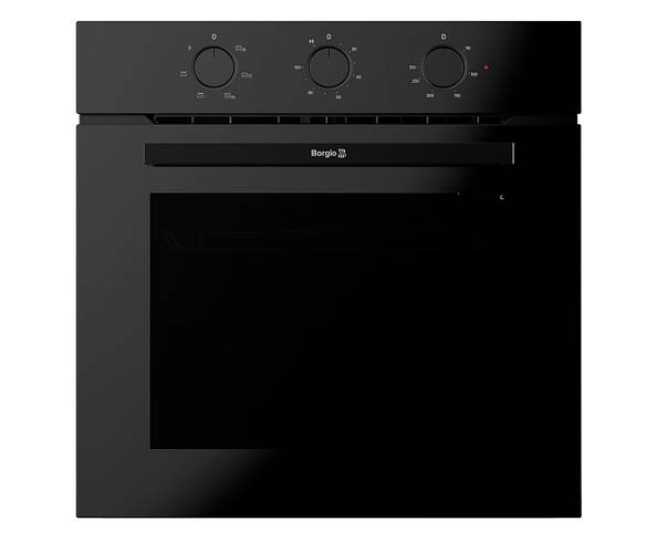 Духова шафа електрична BORGIO OBS 206.01 P (Black Glass) Чорне скло ...