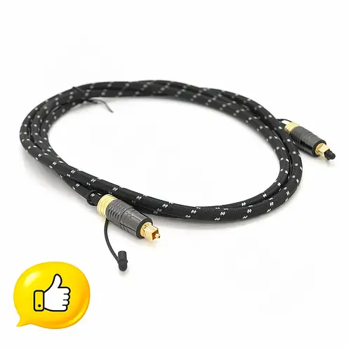 Оптичний цифровий стерео кабель VEGGIEG 3м нейлонова оплетка для ...