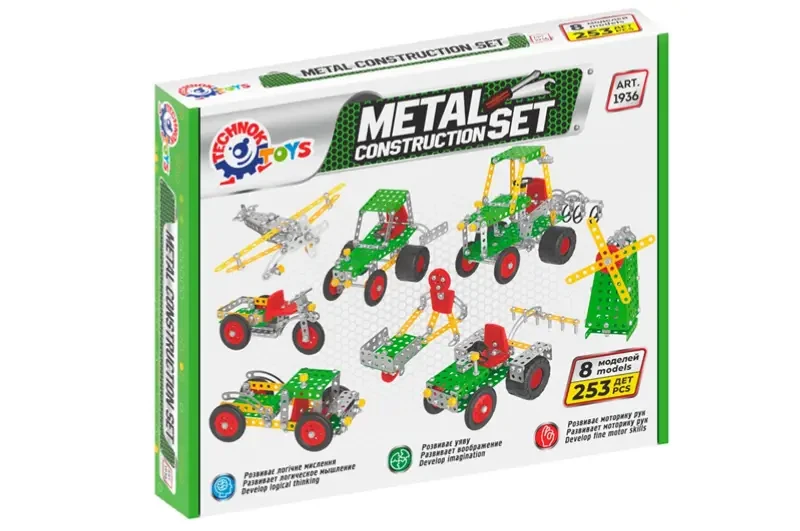 Металевий конструктор ТЕХНОК Фермерська техніка 253 деталі (1936), ціна ...