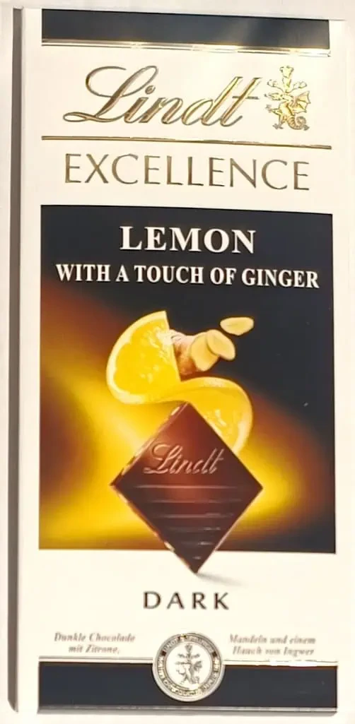 Lindt Lemon & Ginger 100 г — шоколад з лимоном та імбирем | BearCoffee