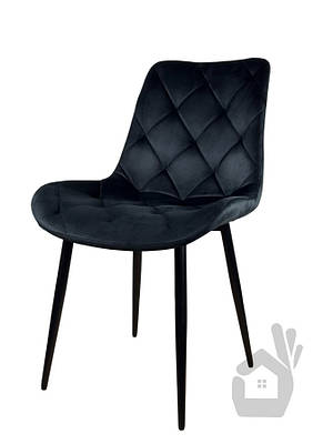 Стілець кухонний ANETTE Perfect Home Чорний каркас/Чорний (PFH-092063 ...