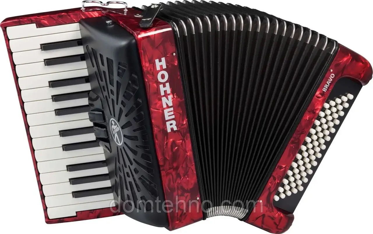 Клавишаный аккордеон Hohner Bravo II 60 красного цвета - купить по ...