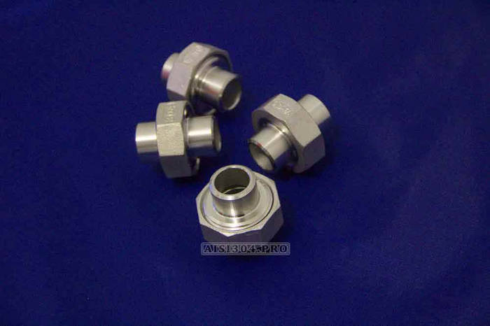 Муфта американка із нержавіючої сталі Ду 10 (3/8) AISI304 (зварка ...