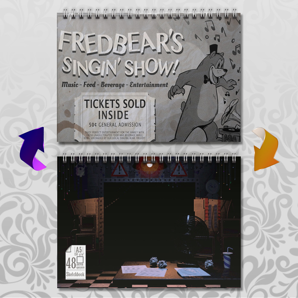 Скетчбук гра П'ять ночей з Фредді А5 / Five Nights at Freddy s 48 арк ...