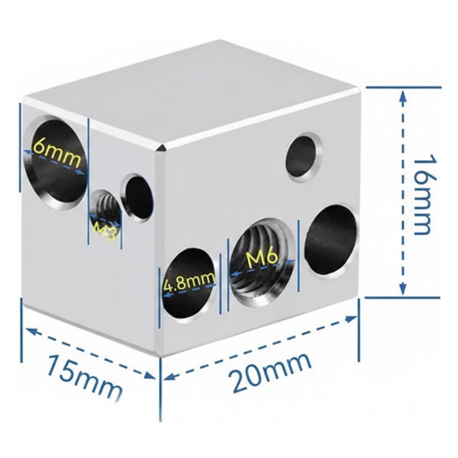 Хітблок (Heat block) для Elegoo Neptune 4/ 4 Pro / Алюмінієвий ...