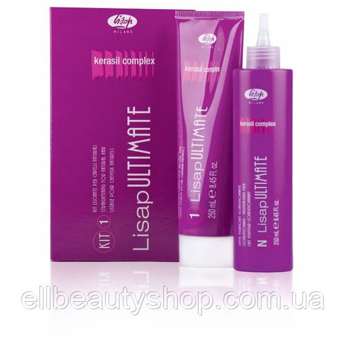 Набор перманентного выпрямления Lisap Ultimate Kit 1 для натуральных или жёстких волос 250 мл ...