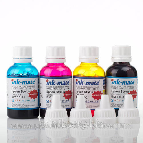 Купити Комплект чорнила ink-mate EIM-110 для Epson, C, M, Y, K, 4х50 г (водні), ціна 167.13 ...