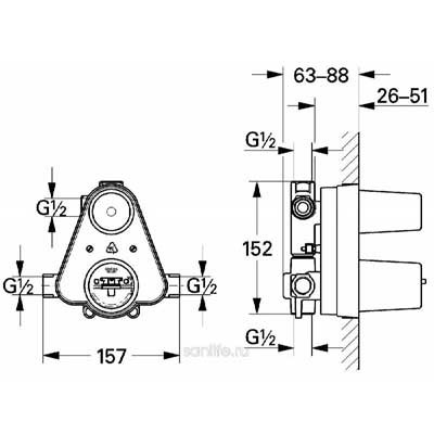 Вбудований термостат Grohe 34968000 (ID#462309741), цена: 8130 ...
