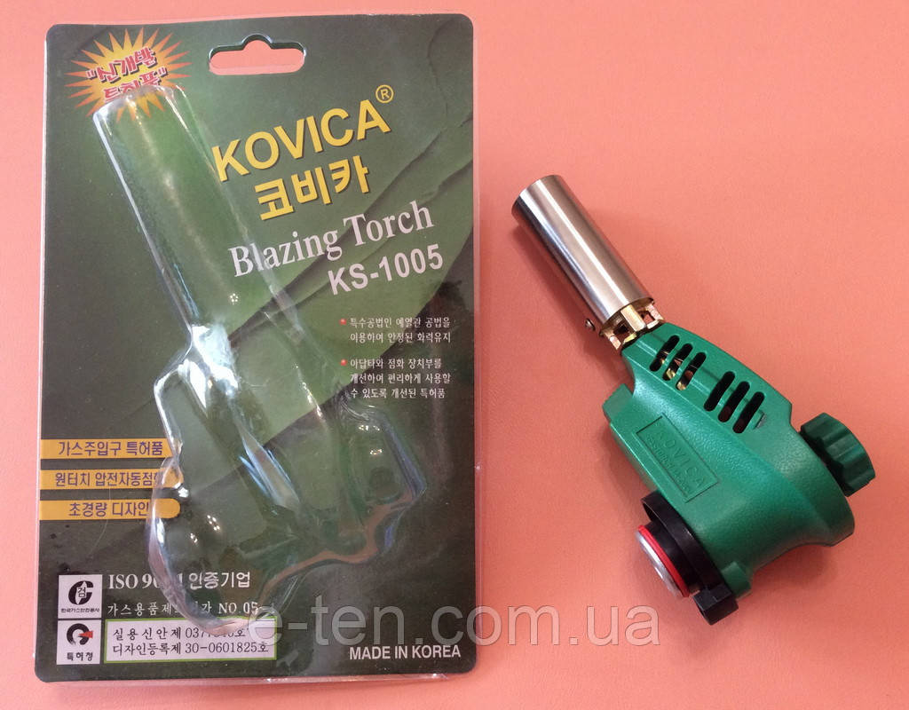 Горелка-резак с пьезоподжигом KOVICA Blazing Torch KS-1005 под газовый ...