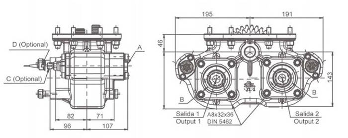 Коробка отбора мощности PTO EATON MRT11609 021202050 (ID#506831515 ...