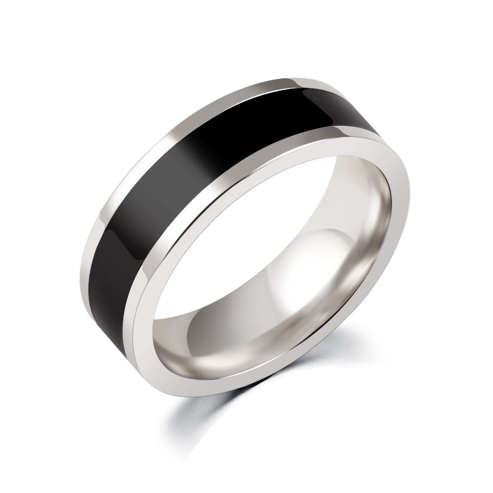 Кольцо мужское с чёрной полосой: продажа, цена в Киеве. Кольца и ...