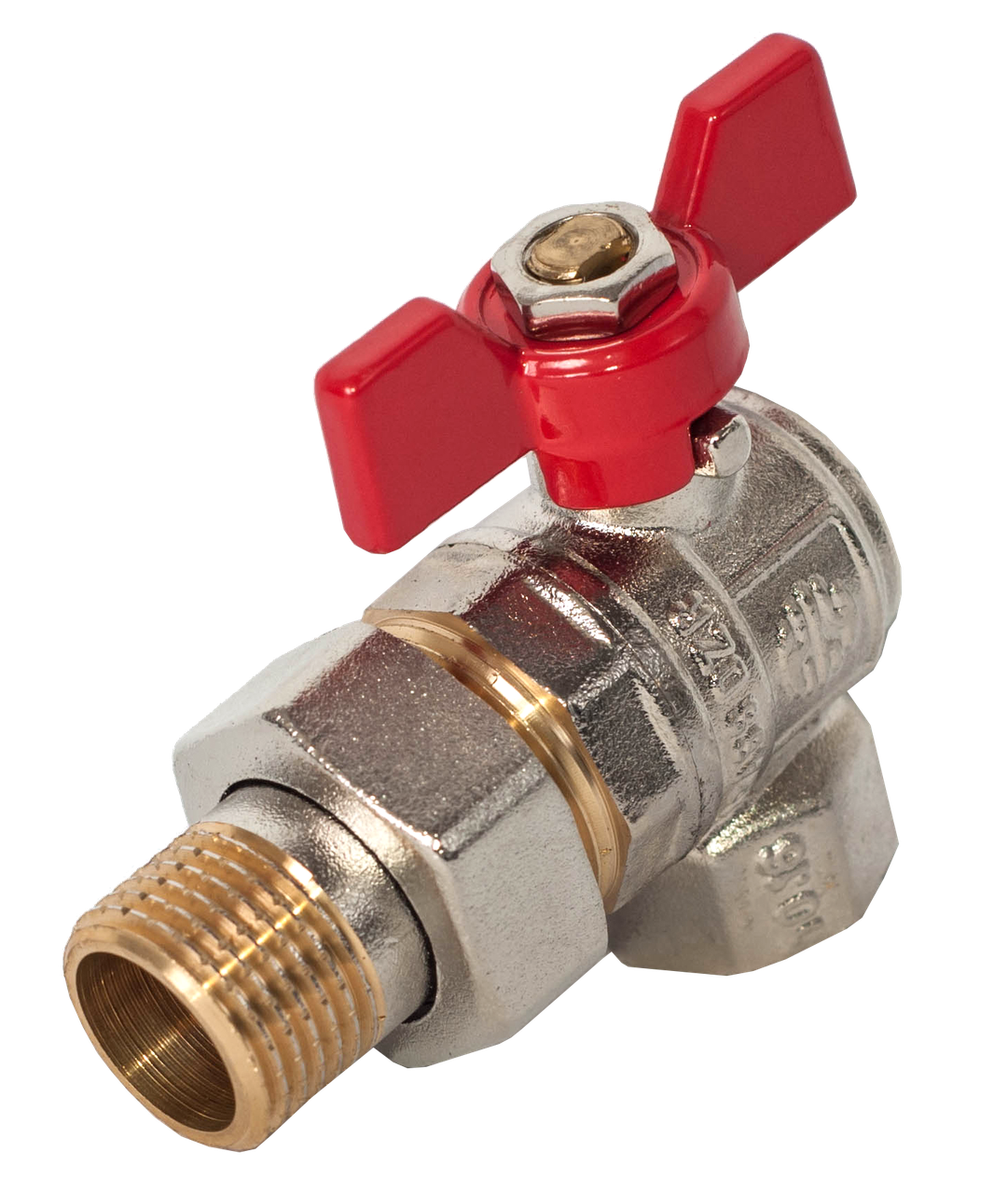 Кран шаровый с американкой угловой с проточкой 1/2" AMG от интернет ...