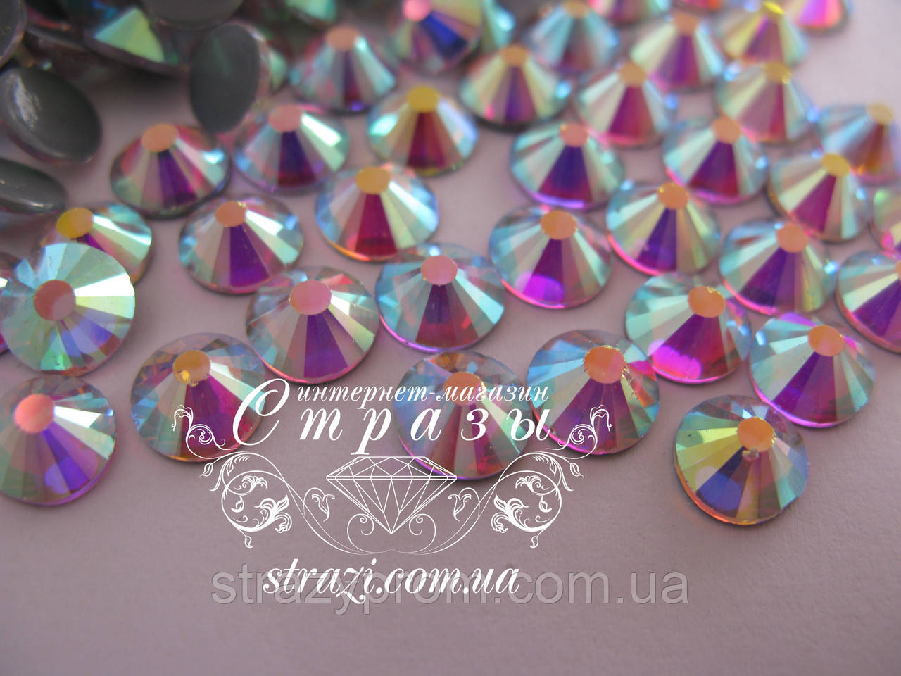 Купити Термо стрази Lux ss40 Crystal AB (8,2 mm) 20шт у Харкові від ...