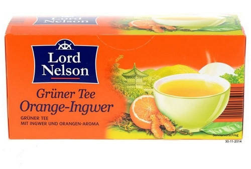 Купить Чай Lord Nelson Gruner Tee Orange - Ingwer 25 пакетов, цена 47. ...