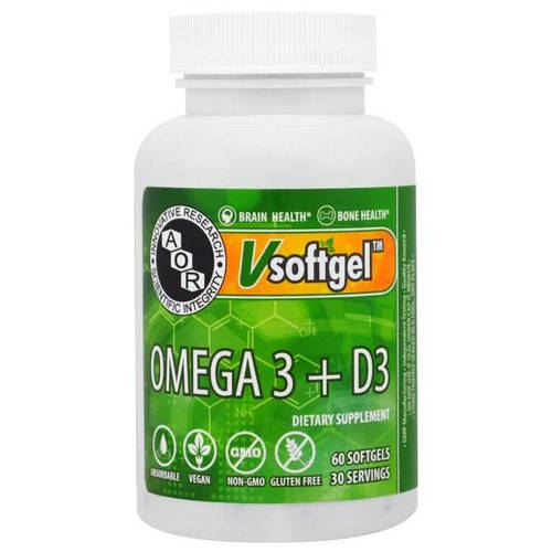 Купить Advanced Orthomolecular Research AOR, Omega 3 + D3, 60 Softgels ...