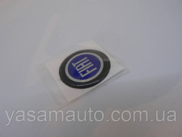 Наклейка S Кругла Fiat 20х20х1.2мм Силіконова Емблема Логотип Марка ...