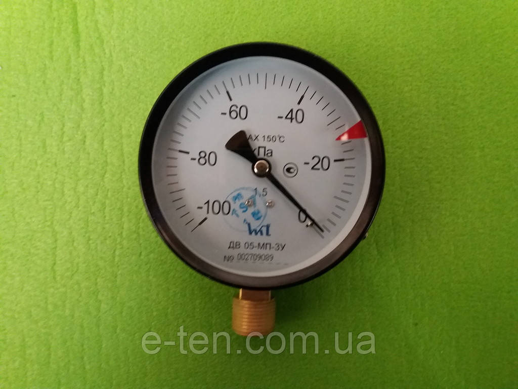 Вакуумметр,от 0 до -100 кПА,металлический корпусØ 100 мм - купить по ...
