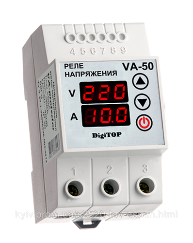 Реле напруги DigiTOP V-protector VА-50 A DIN, ціна: 829 ₴, купити на ...