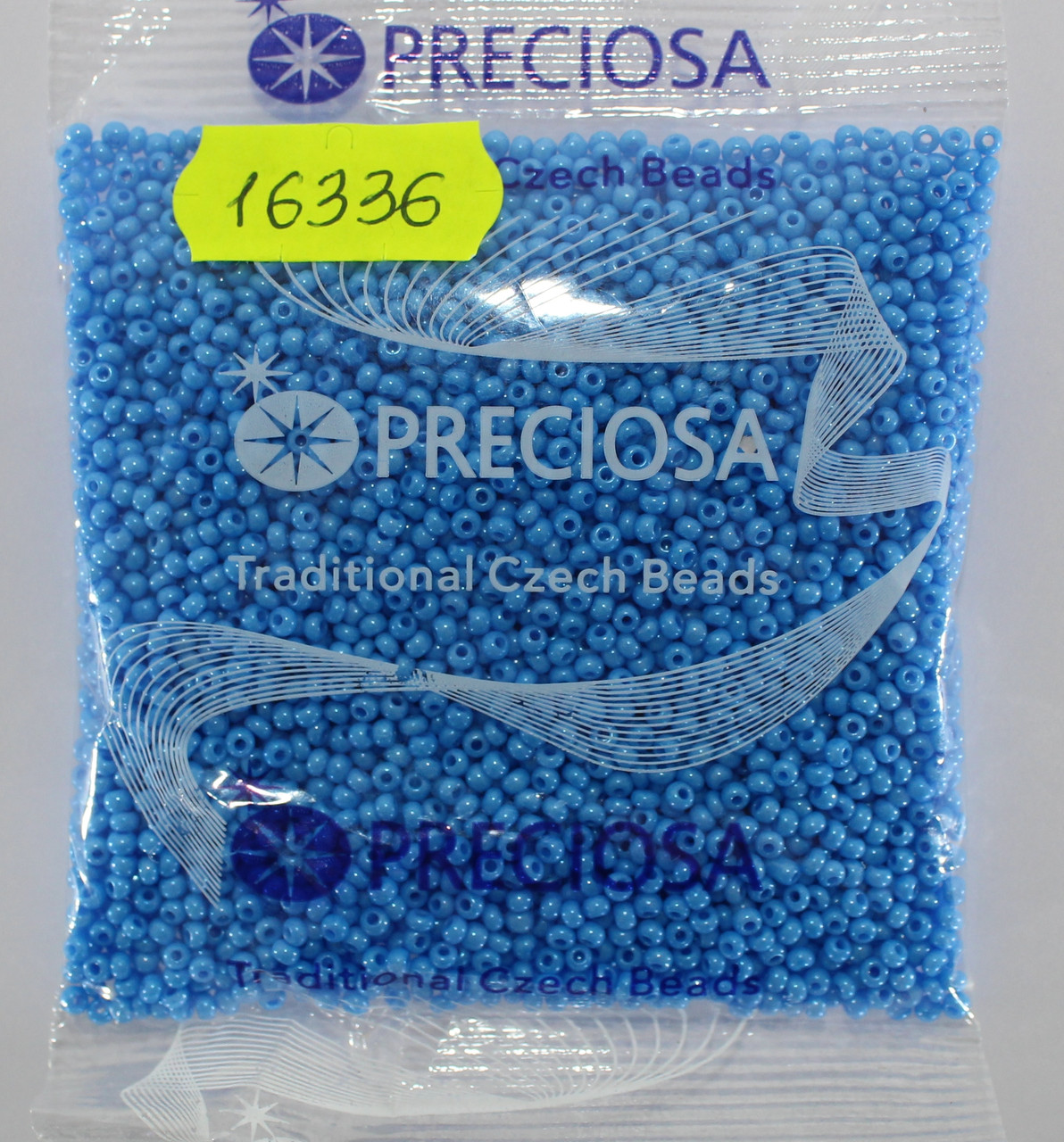 Бісер 10/0, №16336 аквамарин, непрозорий крейдяний глазурований (уп.50 ...