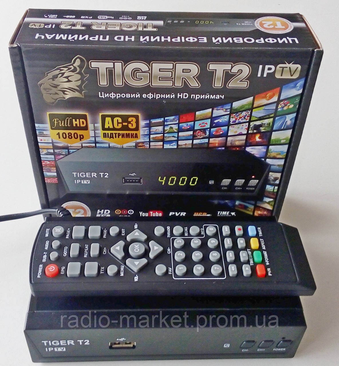 ТВ-ресивер DVB-T2 Tiger T2 IPTV Dolby Digital AC3 Wi-Fi: продажа, цена ...