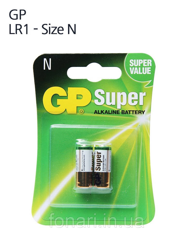 Купить Батарейка GP Super Alkaline LR1 AM5 N MN9100, 910A-U2 (Блистер ...