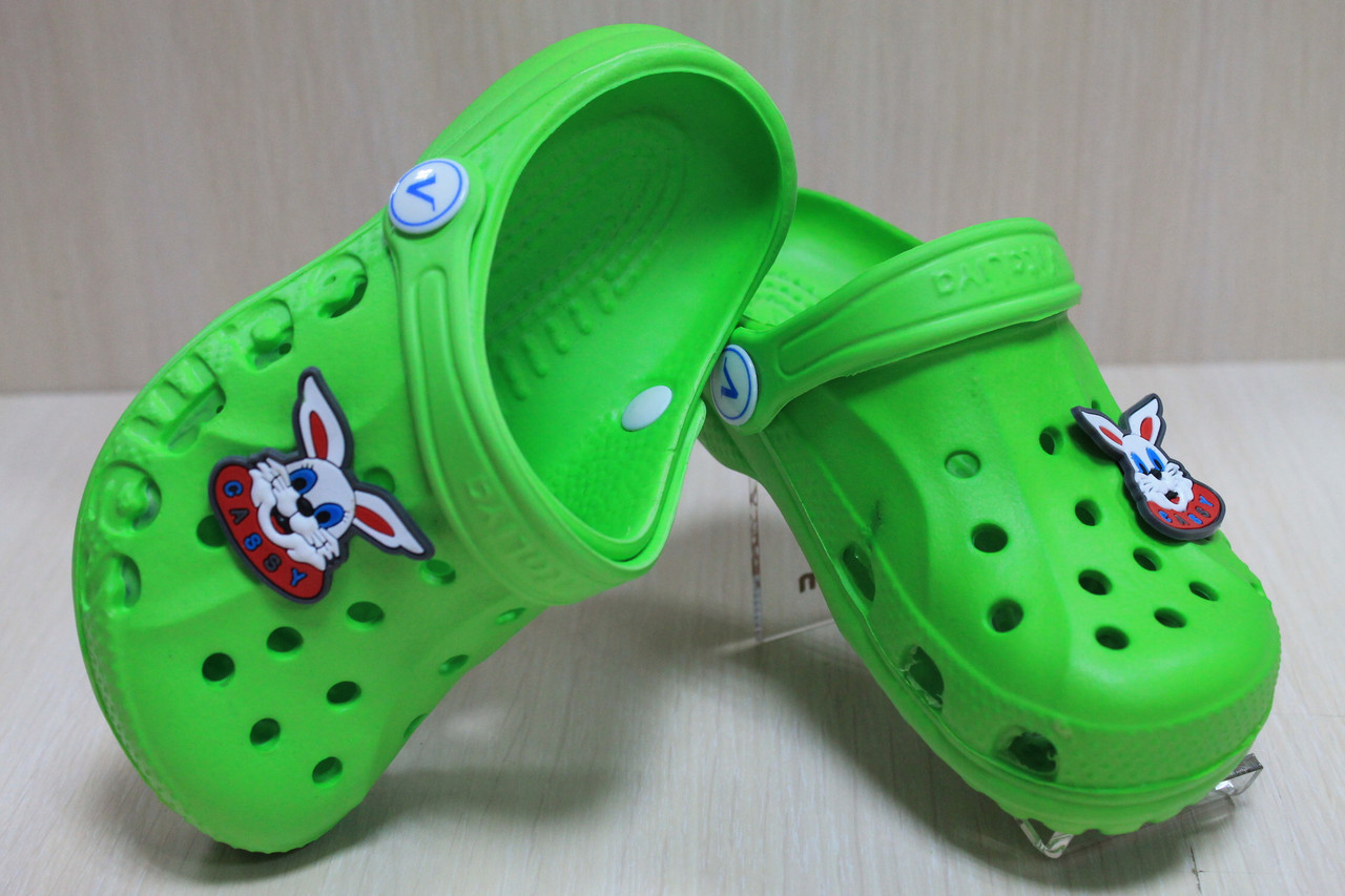 Купить Детские зеленые кроксы оптом Crocs для детей тм Vitaliya р. 22 ...