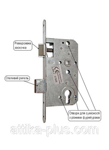 Купити Замок врізний ABLOY 1-WAY DIN 4292 CR RIGHT ВЅ55мм 72мм, ціна 850 ₴ - Prom.ua (ID# 549359872)