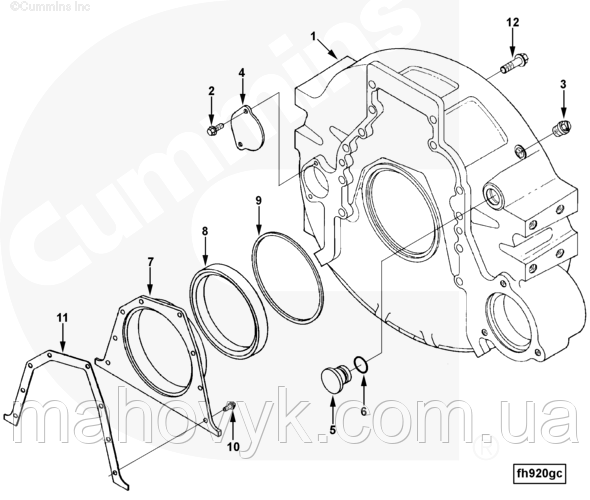 3926126/3968563/5259499 /3906081/3909410 Задний сальник коленвала ...