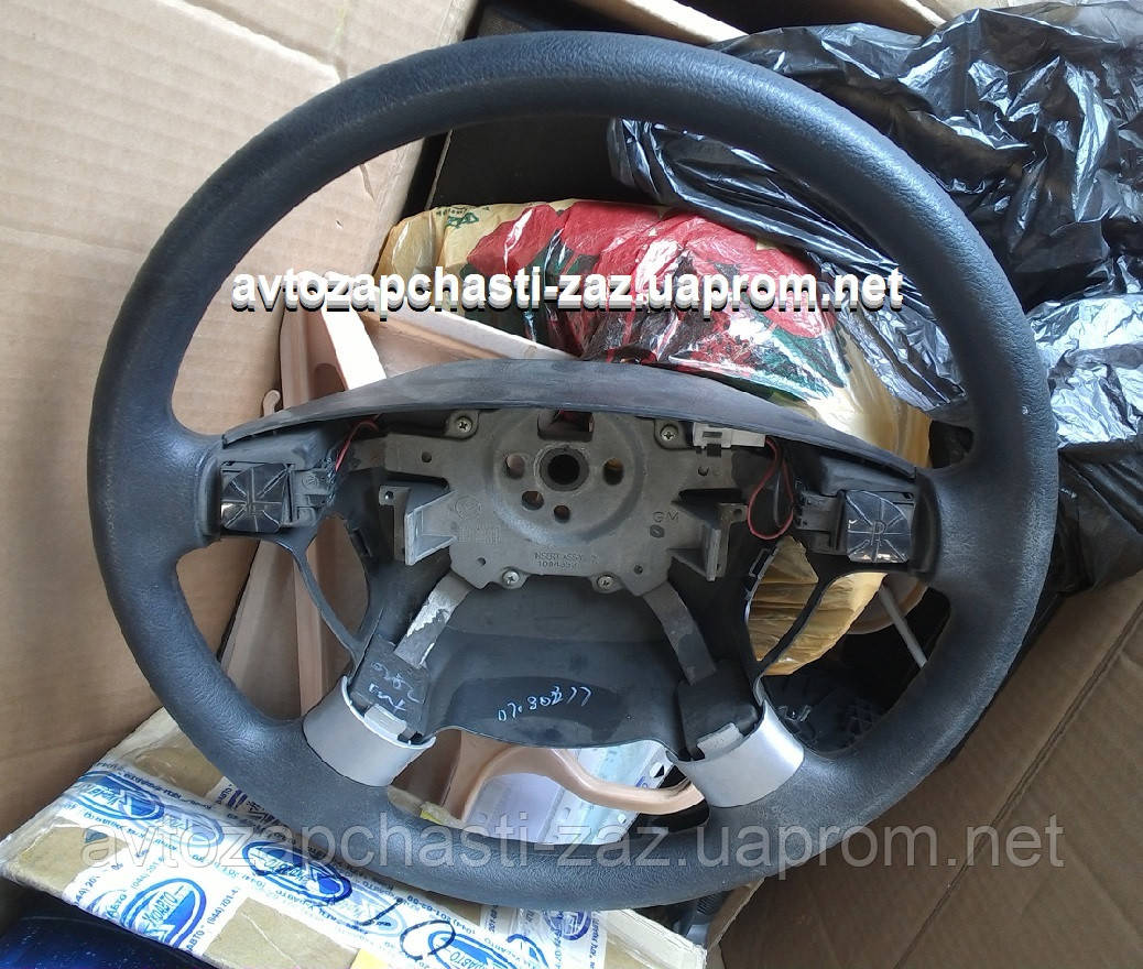 96238765 Колесо рулевое Ланос Шанс, Вида на 4 спицы под шильдик "ЗАЗ ...