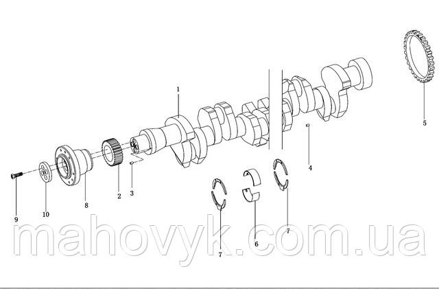 12160569 Комплект вкладышей коренных на 1 шейку на двигатель Deutz ...