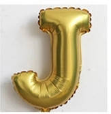 Фольгированный ШАР-БУКВА J высотой 40 см цвет : золото (ID#556862737 ...