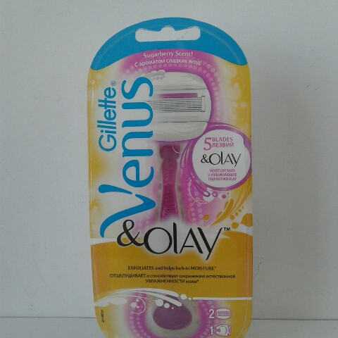Станок женский для бритья Gillette Venus Olay + 2 картриджа (Жиллет ...