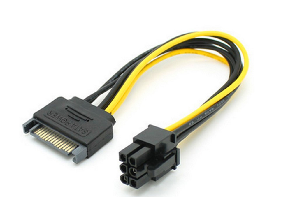 Переходник 6 pin - 15 pin для видеокарты: продажа, цена в Киеве. Кабели ...