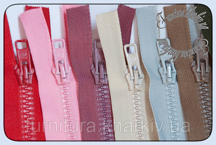 Молния тракторная 75 см разъемная №6 с двумя бегунками (Латвия) черная ...