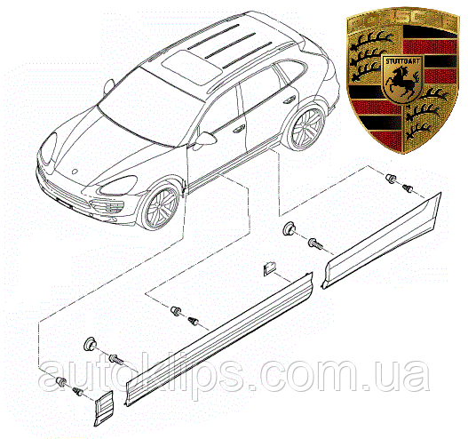 Купить Клипса крепления молдинга VW Touareg / Porsche Cayenne, цена 10 ...