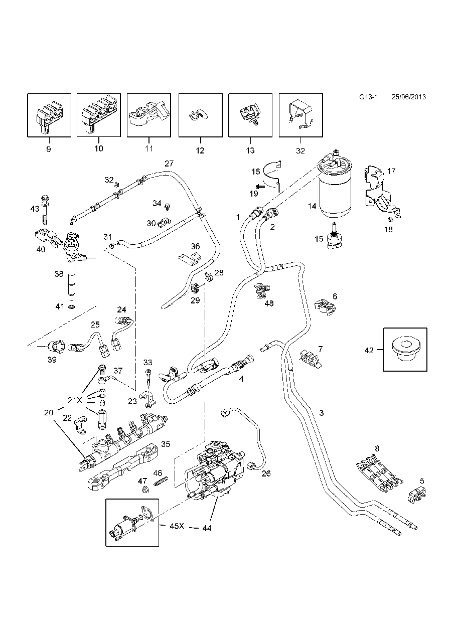 Купити Трубка повернення палива (обратка) GM 55578365 A17DTC A17DTE ...