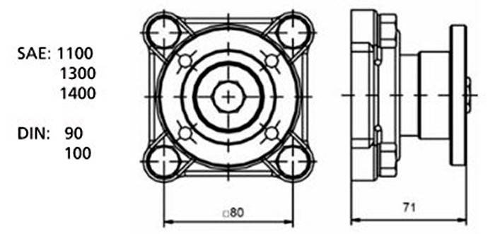 Коробка отбора мощности PTO EATON MRTO9509A 021202000, цена 26260 грн ...