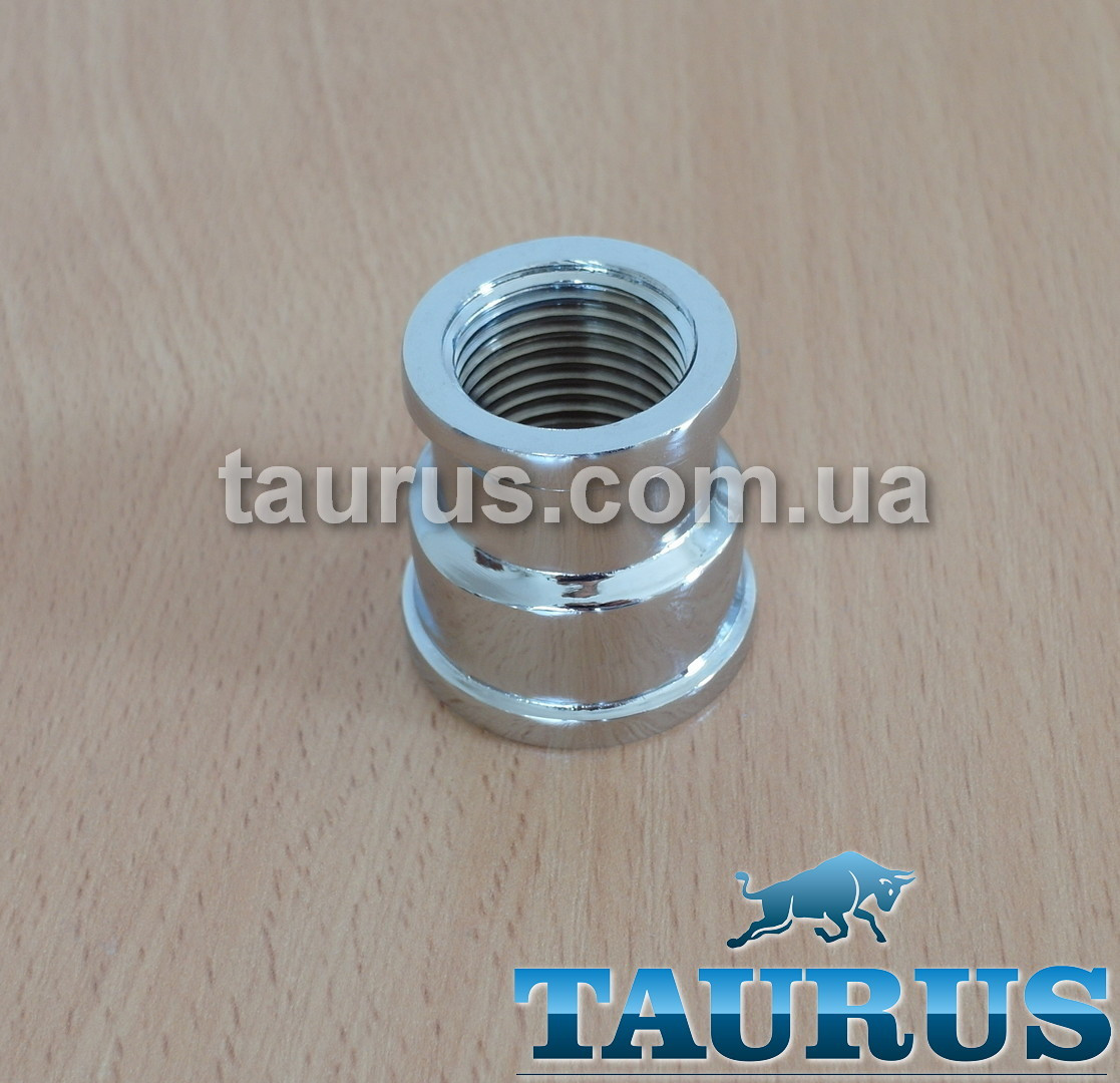 Муфта переходная хромированная с резьбой 1/2"-3/4" внутренняя ...